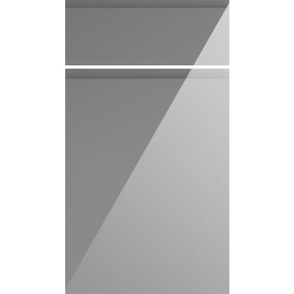 Handleless High Gloss Pebble Grey Kitchen Doors | Made to Measure | 50% Off